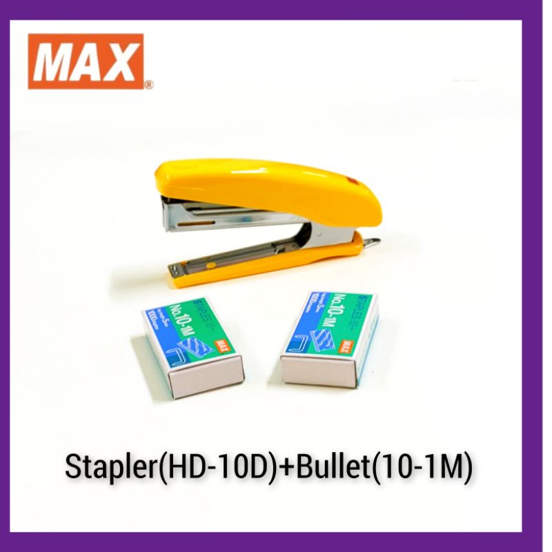 MAX STAPLER (HD-10D)+ STAPLER BULLET(NO 10-1M) | Shopee Malaysia