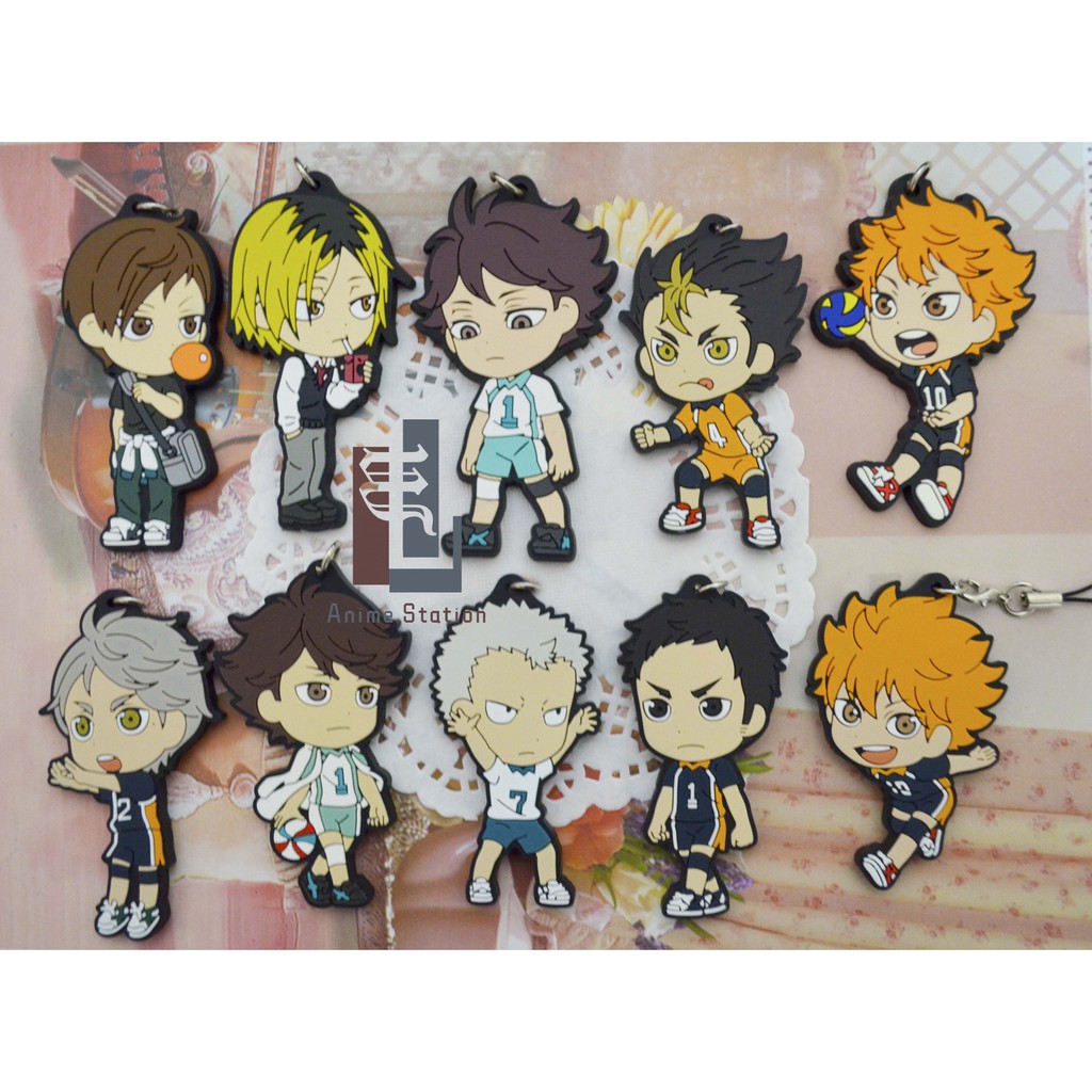 CLEARANCE Haikyuu Keychain Anime Keychain Haikyu!! Haikyuu Rubber Strap ...
