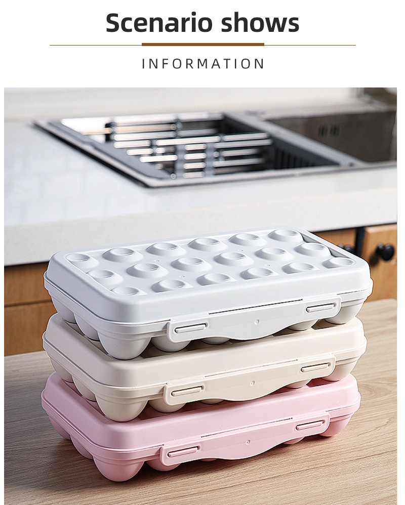 SWEEJAR 18/12 Grids Egg Storage Box with Cover PP Egg Container Tray ...