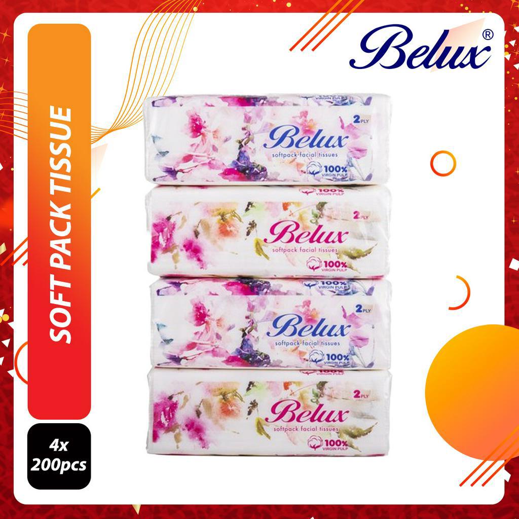 Belux Soft Pack Facial Tissue (200 Sheets x 4 Packs) | Shopee Malaysia