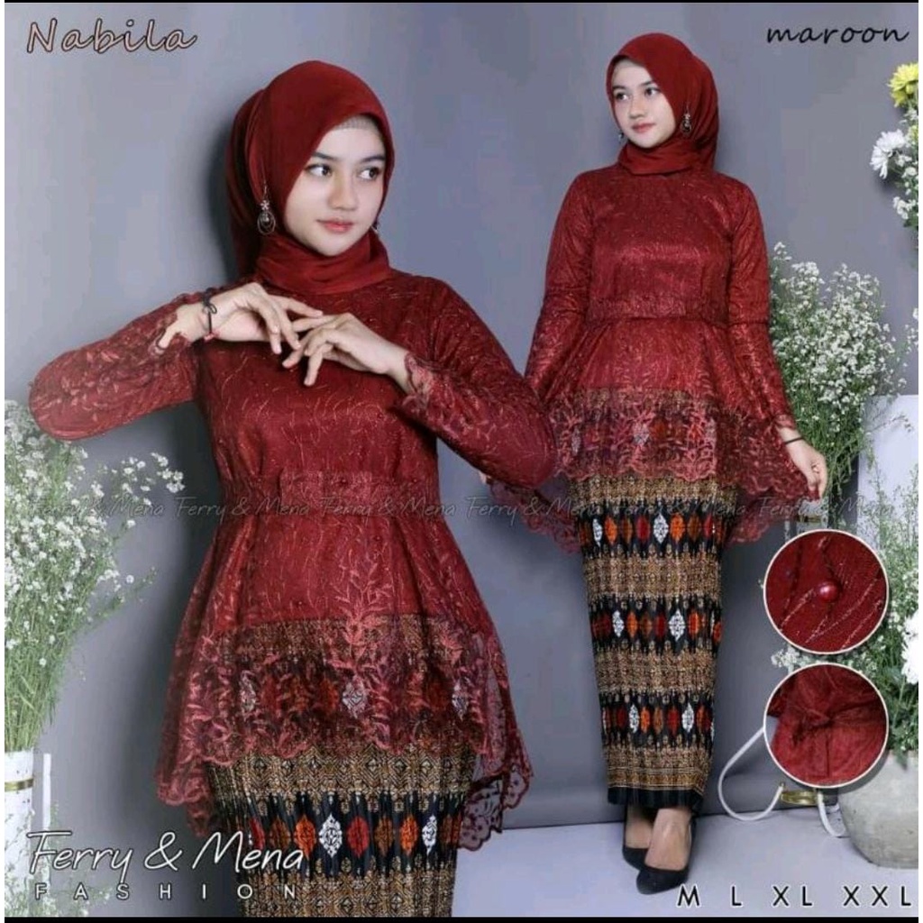 Latest Javanese Blouse BRUKAT Women Soft Materials / Latest MODERN ...