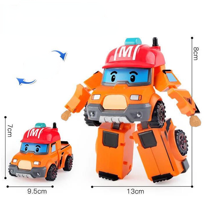 Transforming Police Car Polly Robot Manual Traffic Rescue Team Children ...