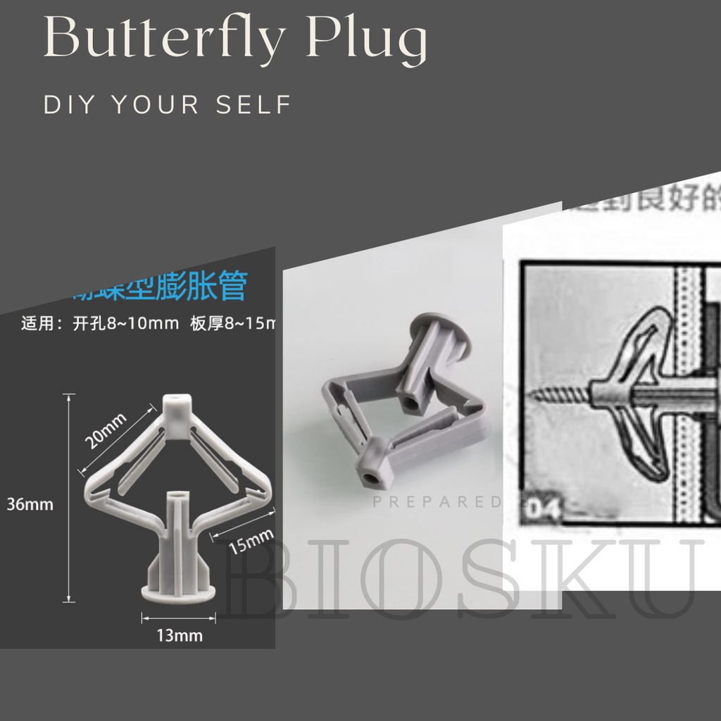 Plastic ceiling Aircraft, butterfly, Toggle Spring , expansion screw ...