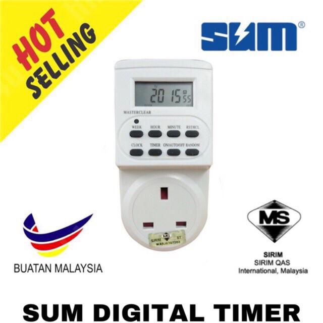 🔥Hot Item【Special Promotion 】ORIGINAL SUM 24 Hours DIGITAL 3PIN PLUG IN ...