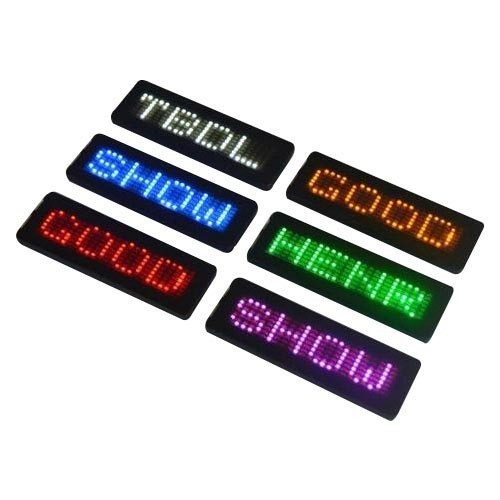 LED NAME TAG DISPLAY Mini LED Programmable Scrolling Name Message Tag ...
