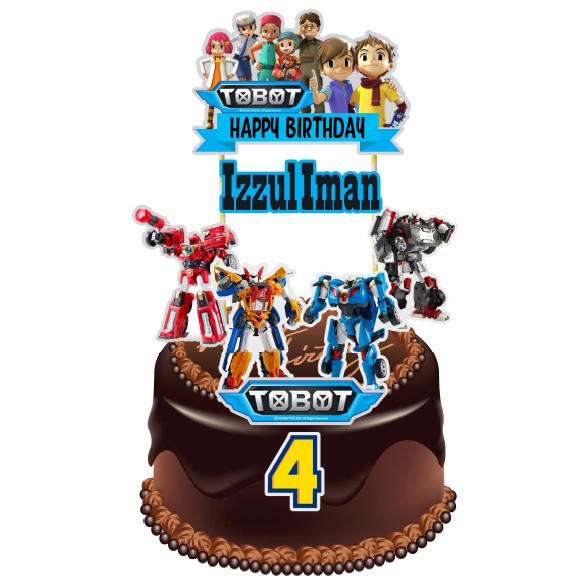 TOBOT Cake Topper Set | Shopee Malaysia