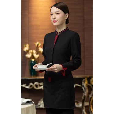 Long Sleeve Restaurant Waiter Uniform for Woman Hotel Food Service ...