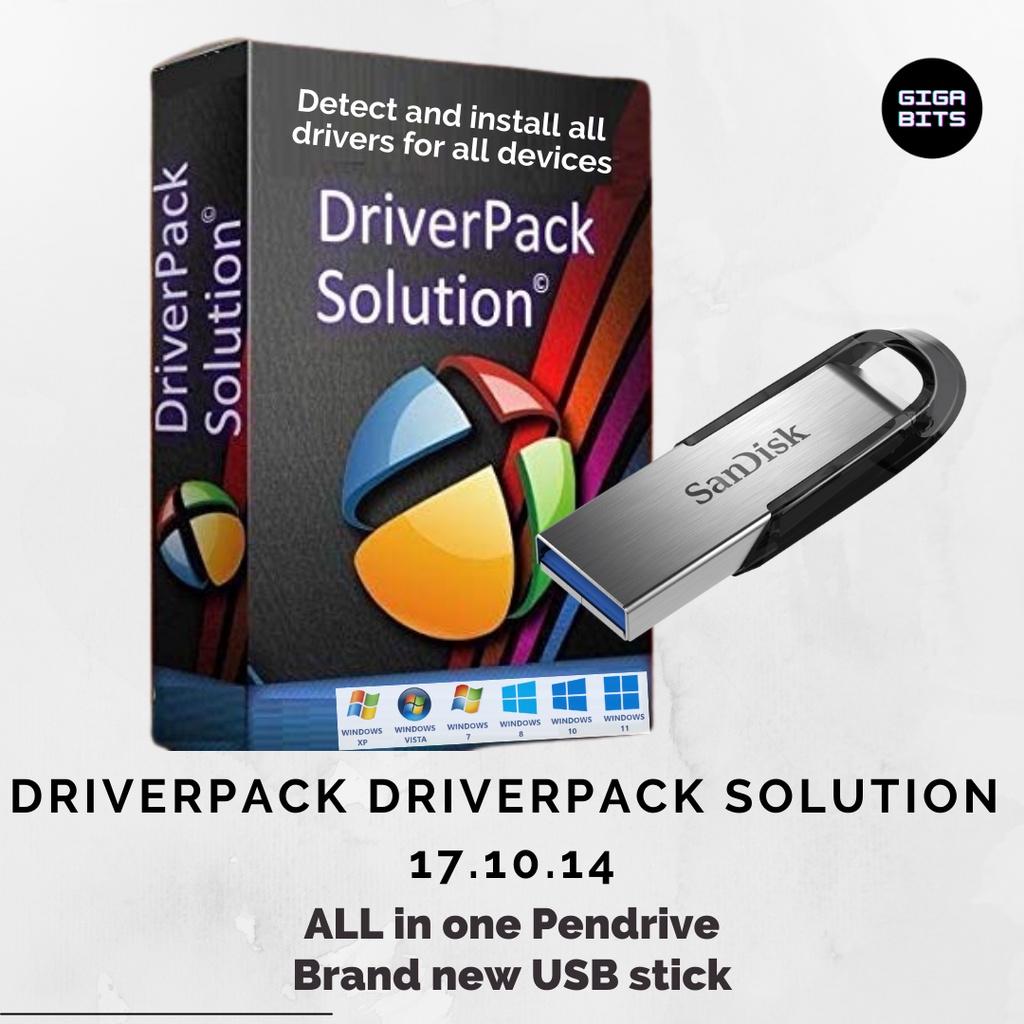 driverpack solution 17.10.14 32/64 bits USB thumb drive 32GB for all windows 7 windows 8 - 8.1 ...