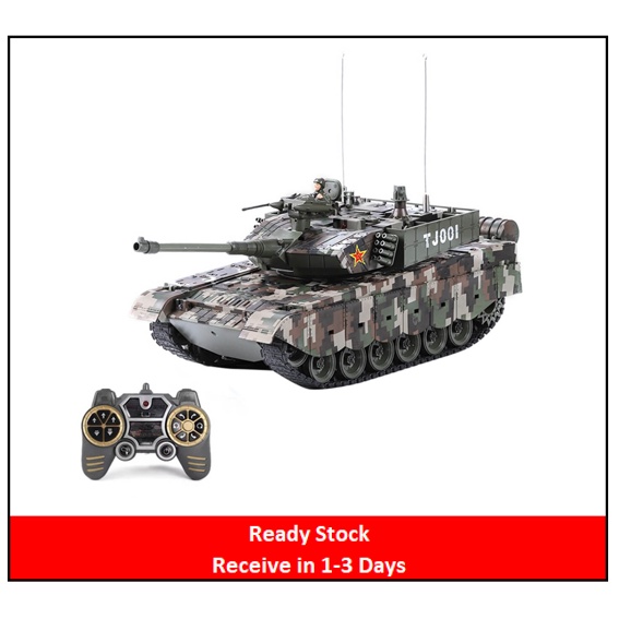 🌟Ready Stock🌟1:18 2.4G RC Military Tank Model Battle Panzer Toy with ...
