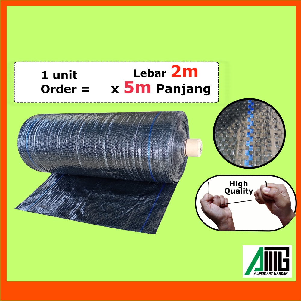 WEEDMAT 2m Weed Mat 2 Meter Lebar Weed Control Weed Barrier Garden ...