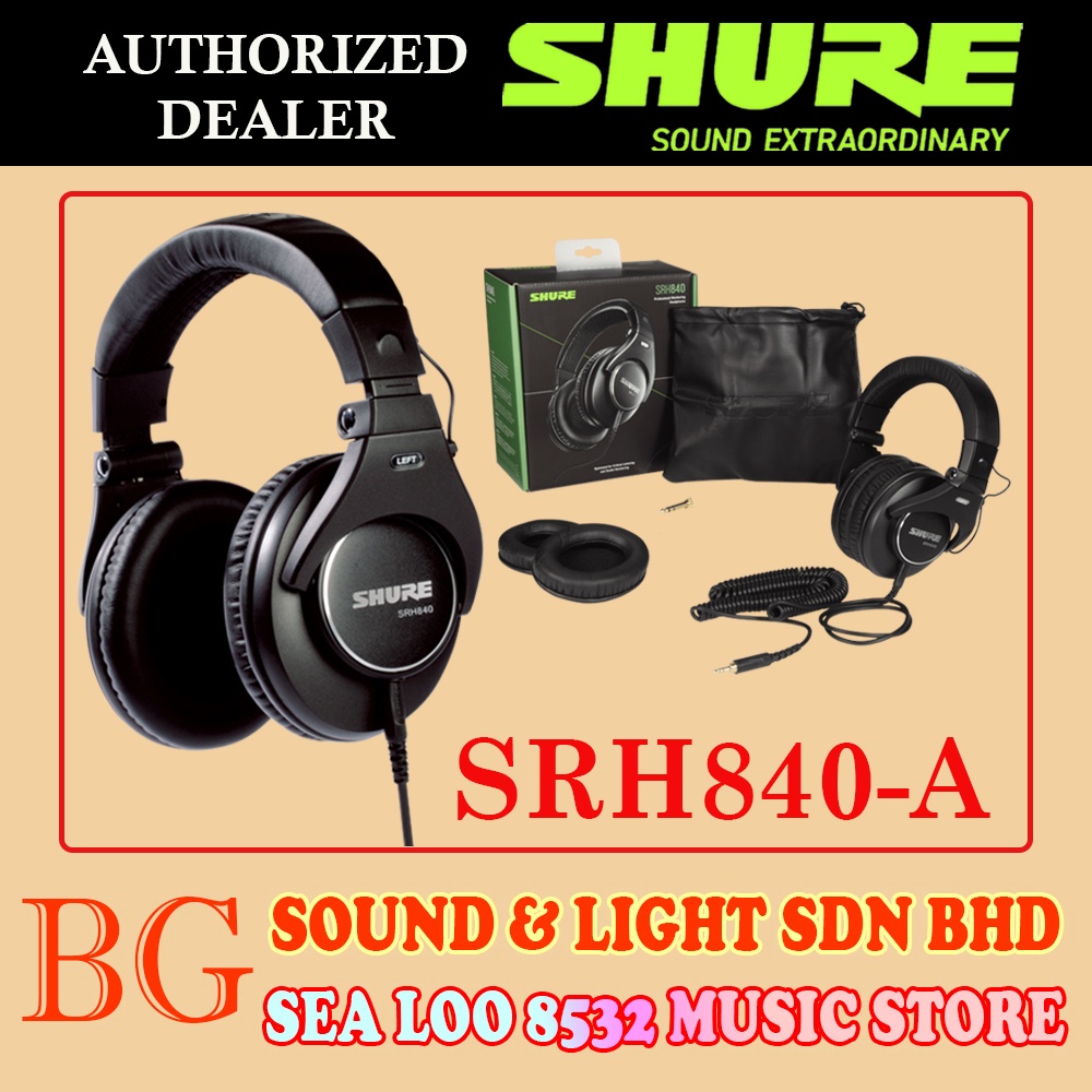 [ SHURE AUTHORIZED DEALER ] SHURE SRH840 / SRH840-A PROFESSIONAL ...