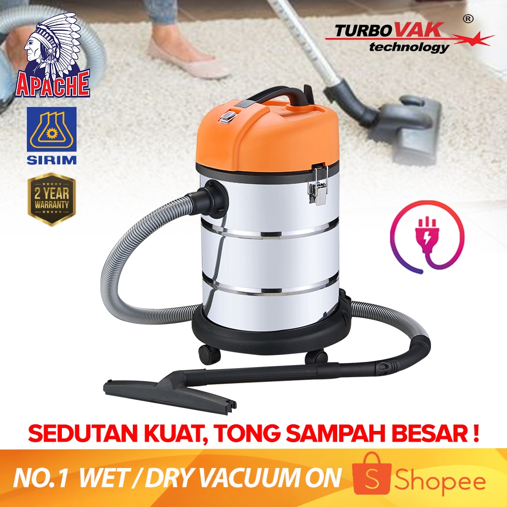 APACHE TurboVAK VC1530 Technology Wet And Dry Vacuum Cleaner ...