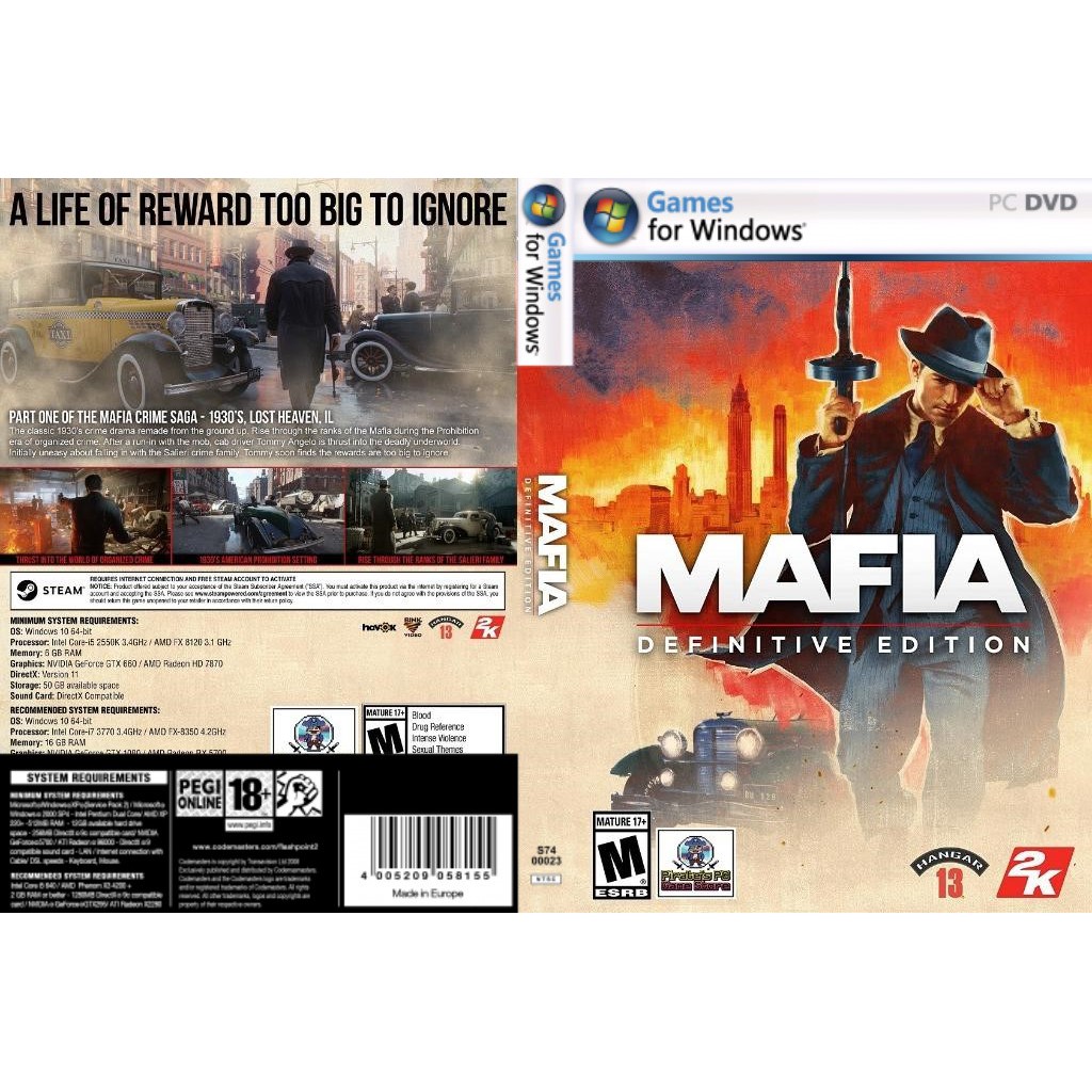 [PC] Mafia: Definitive Edition [DVD] (Incl. DLC) [Offline] | Shopee ...