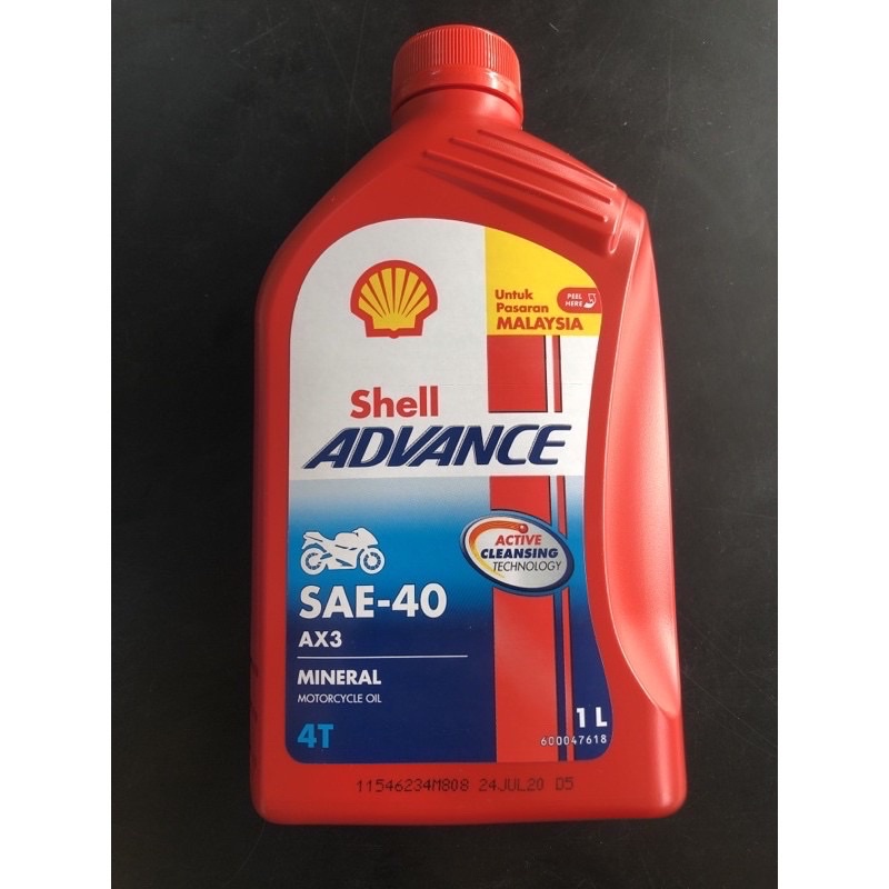 4T SHELL SAE40 MINERAL 1LITTER ORIGINAL/4T SHELL AX5 15W-40 1L 100% ...