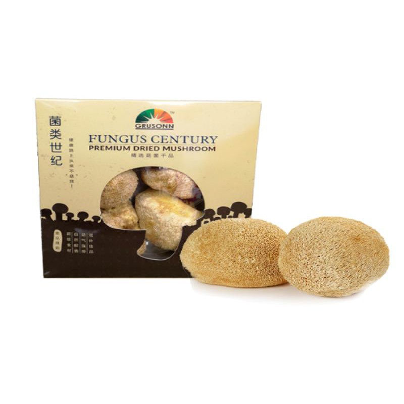GRUSONN PREMIUM DRIED MONKEY HEAD MUSHROOM (Hericium erinaceus) 90 ± 5 ...