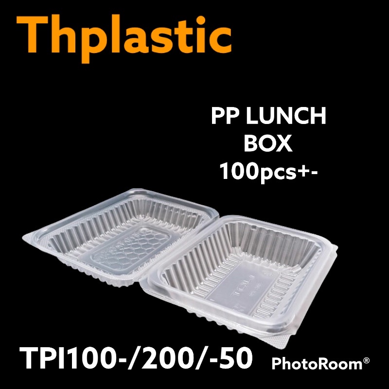PP LUNCH BOX/Disposable PP Lunch Box (with lock) [100pcs] burger box ...