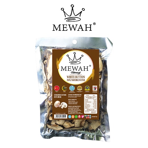 Mewah Dried White Button Mushroom 60g / Mewah Cendawan Butang Putih ...