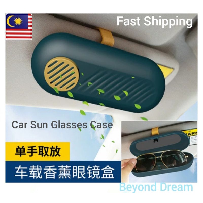 Car Sunglasses Case Sun Visor Spectacles Organizer Box Sunglass Car ...