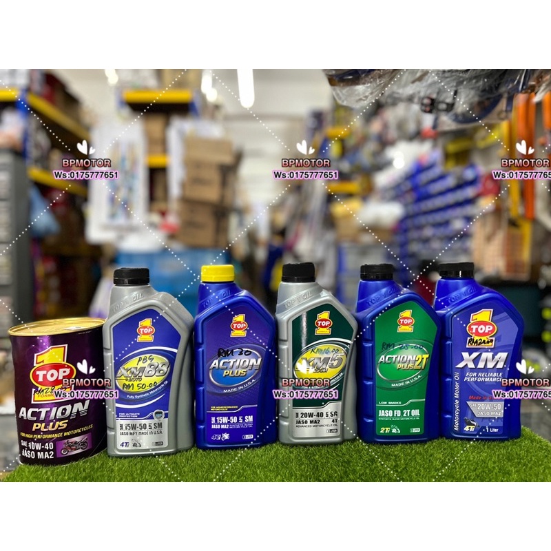 TOP 1 4T ENGINE OIL TOP1 EVOLUTION MOTO FULLY SYNTHETIC/SEMI SYNTHETIC ...