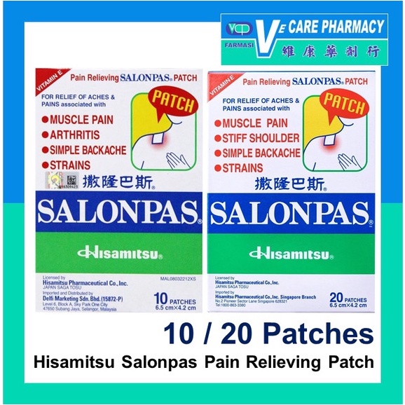 Hisamitsu Salonpas Patch 10'S / 20'S | Shopee Malaysia