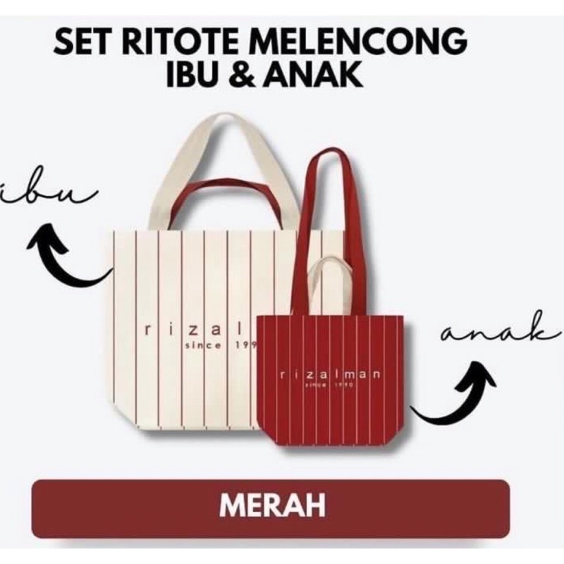 RIZALMAN TOTE BAG (RED) | Shopee Malaysia