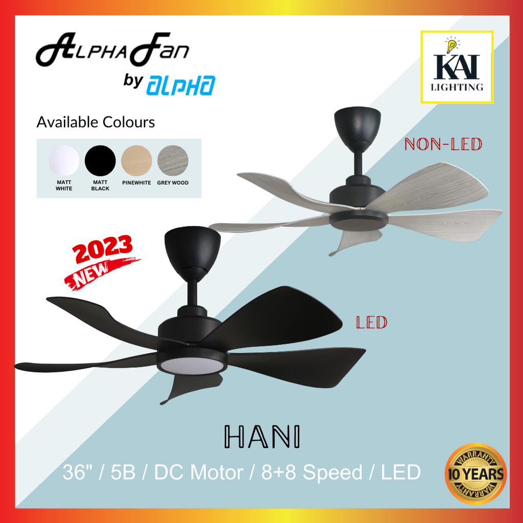 ALPHA AlphaFan HANI / HANI LED 5B 36" DC Motor Mini Ceiling Fan with 5 ...