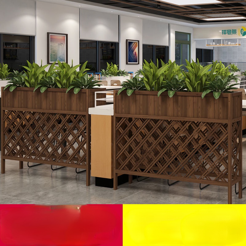 Partition Flower Stand Outdoor Planter Carbonized Grid Flower Box ...