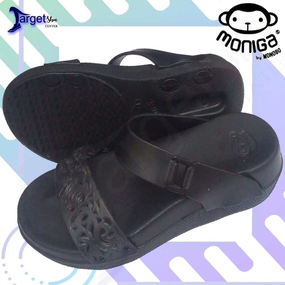 Ladies Sandal Slipper Monobo Moniga Sandal wanita 7.1 Multicolor (BLACK ...