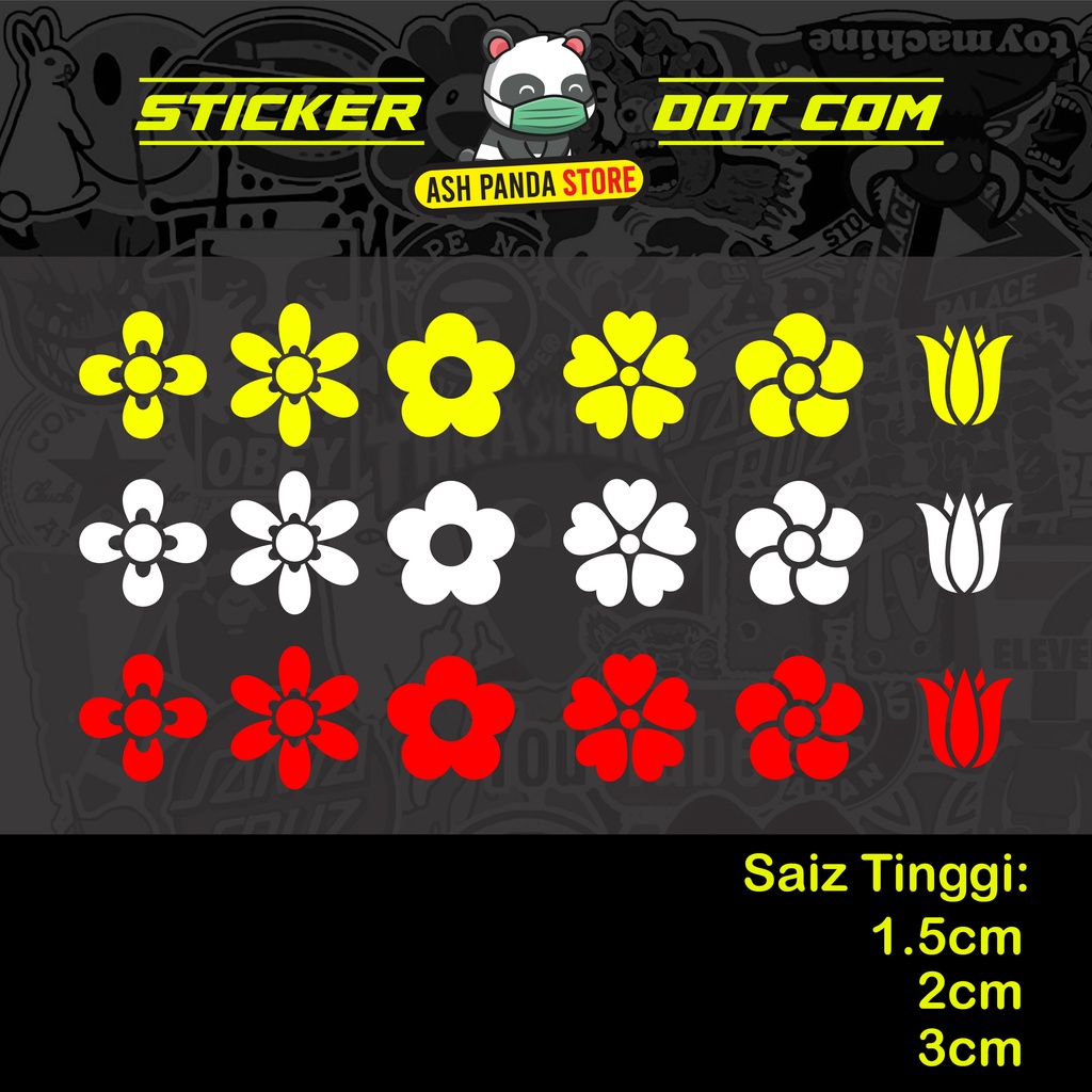 🔥FLOWER STICKER / STICKER BUNGA🔥 SAIZ 1.5CM / 2CM /3CM GAM KUAT ...