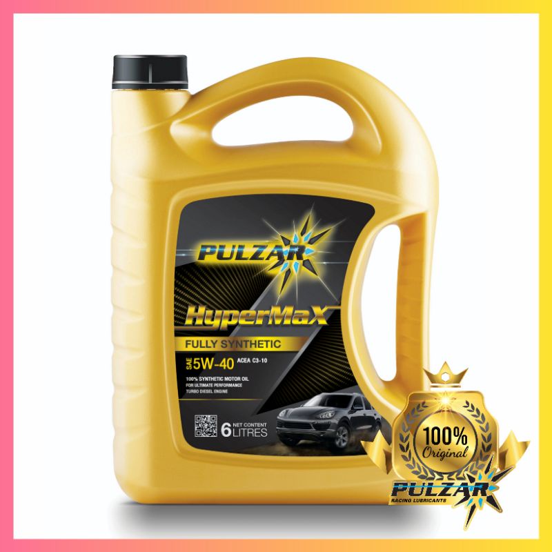 Hypermax Fully Synthetic Diesel Engine Oil SAE 5W40 ACEA C3-10 6 Litres ...