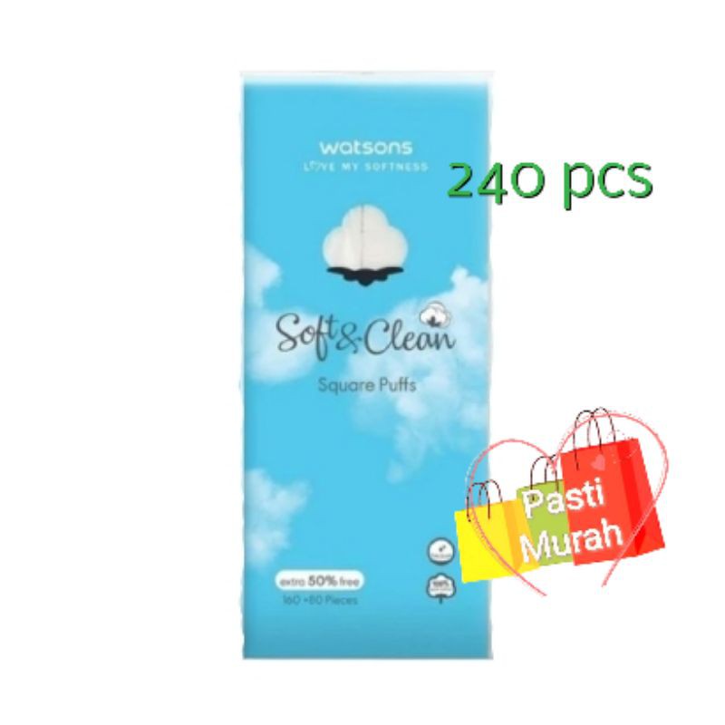 GUARDIAN / WATSONS Facial Cotton Puff, Square, Round Soft & Care Ultra ...