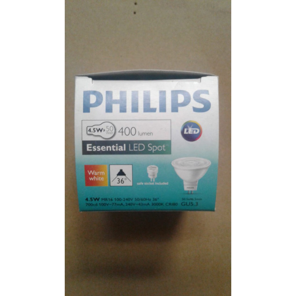 Philips LED MR16 Lamp 4.5 watt 4.5w 100-240V spot Lamp | Shopee Malaysia