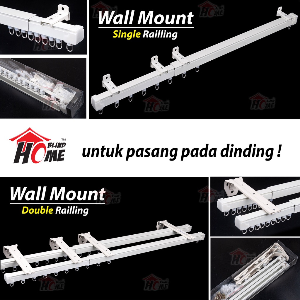 [HomeBlind] Telescopic Track / Adjustable Curtain Rail / Railing ...