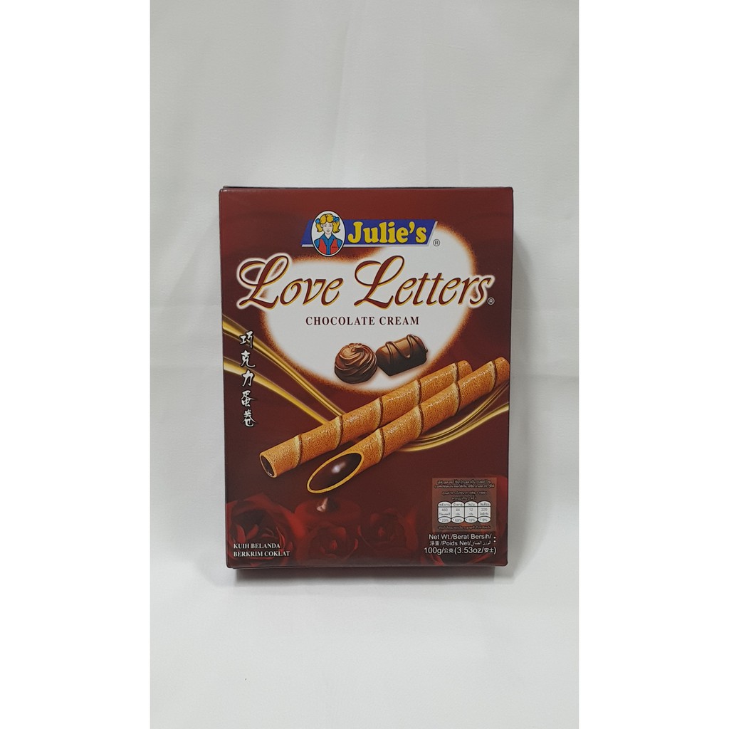 Julie's Love Letter (100g per box) 2 Flavours! Classic Wafer Rolls ...