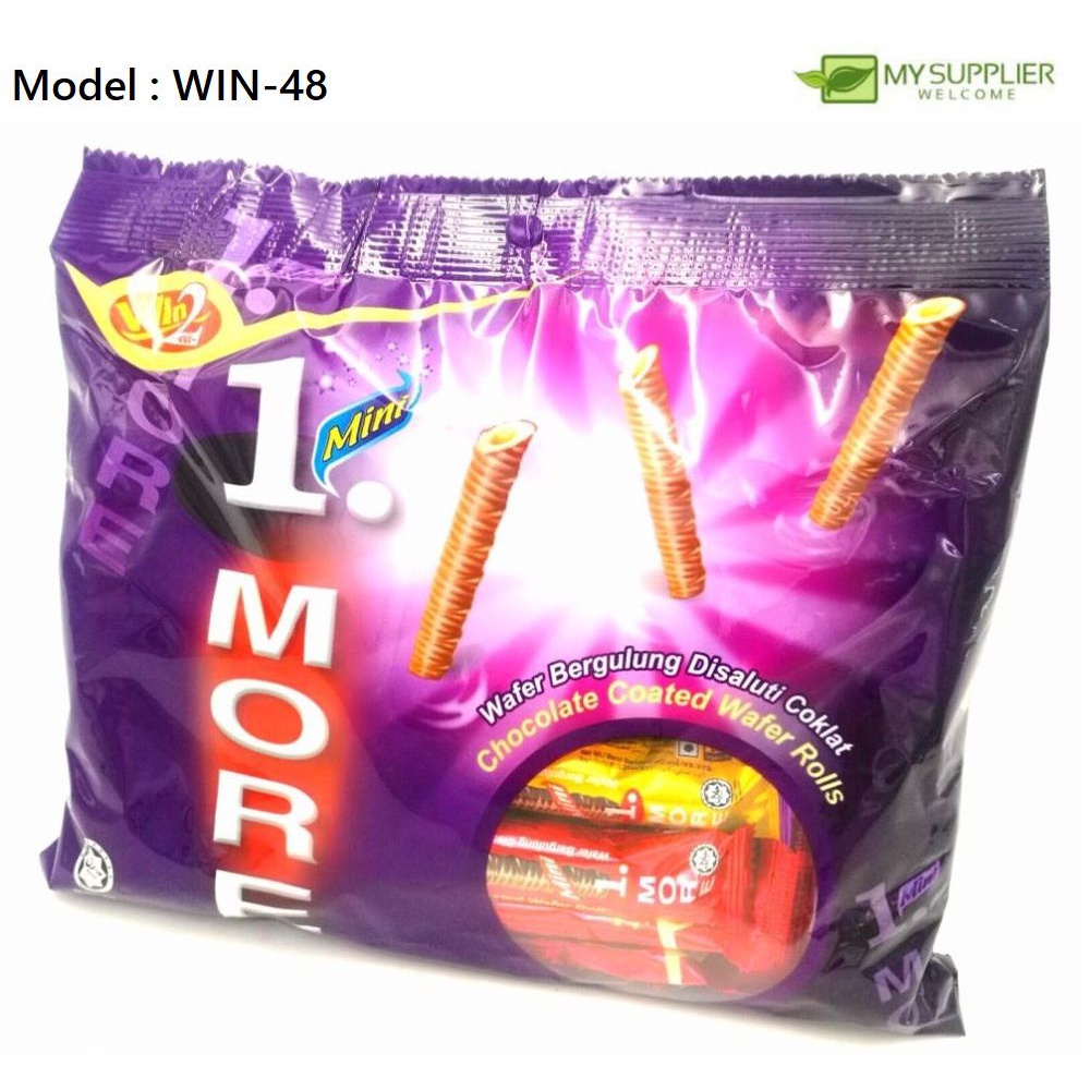 Win2 108g 1More Chocolate Coated Wafer Rolls (602F) | Shopee Malaysia