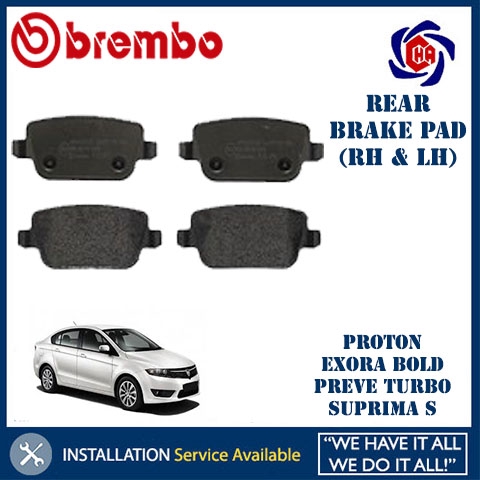 Proton Exora Bold Preve Turbo Suprima S BREMBO Rear Brake Pad (1 Set ...