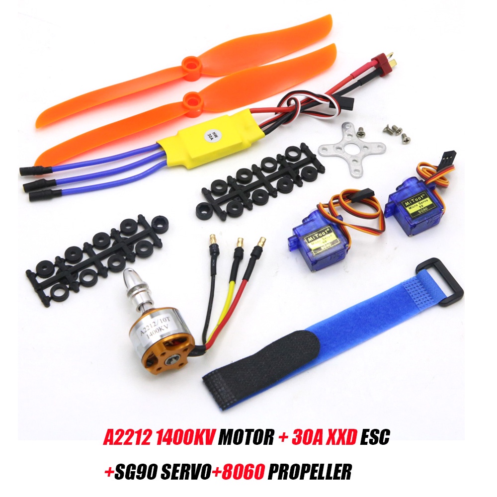 A2212 2212 2200KV 1400KV 1000KV Brushless Motor 30A 40A / 40A BLheli ESC SG90 9G Micro Servo for ...