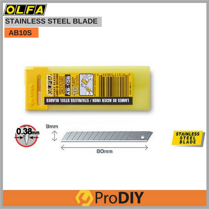 AB-10S OLFA 10PCS STAINLESS STEEL BLADE | Shopee Malaysia