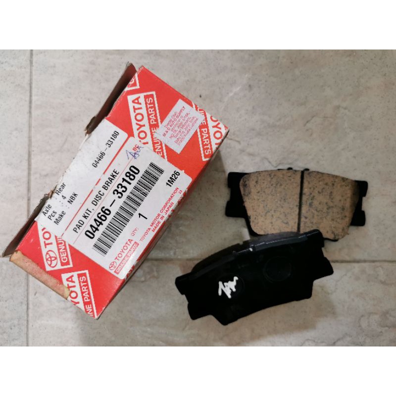 100% ORIGINAL TOYOTA CAMRY ACV40 ACV50 REAR BRAKE PAD DISC BRAKE PAD ...