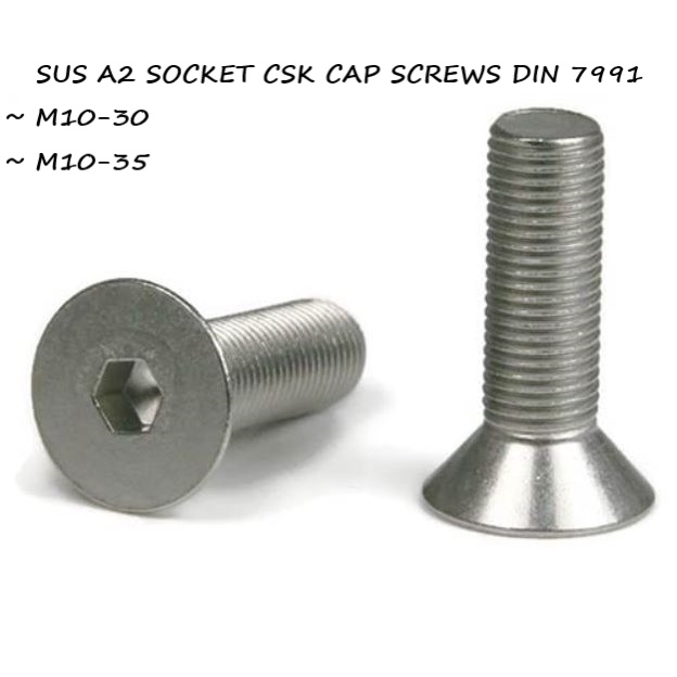 M8 & M10 Countersunk Screw Flat Head Screw Bolt 304 Stainless Steel ...