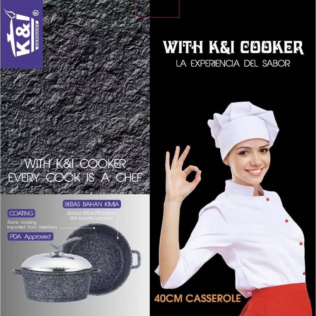 K&I Germany 40cm KUALI BATU / STONE Periuk Rendang Periuk Batu Granite ...