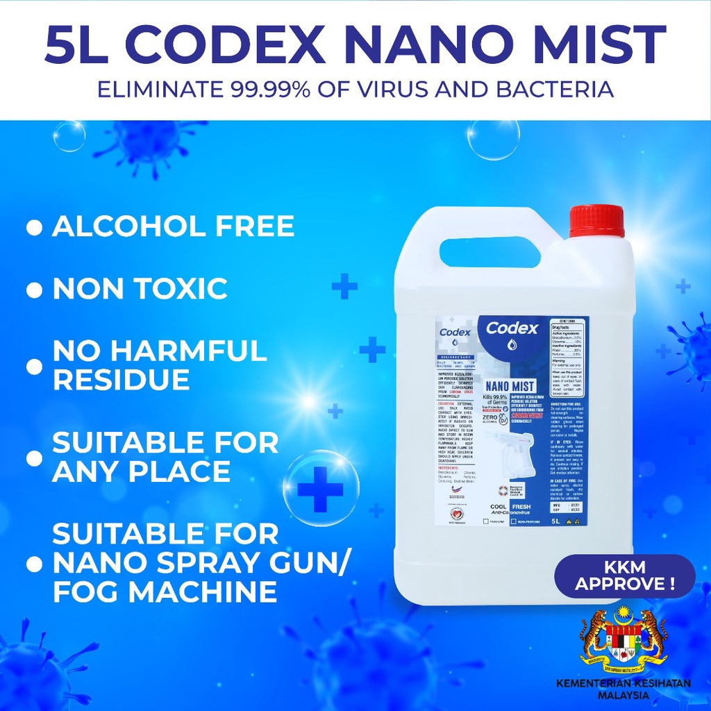 Codex Nano Mist /Fogging Disinfectant Liquid | Shopee Malaysia