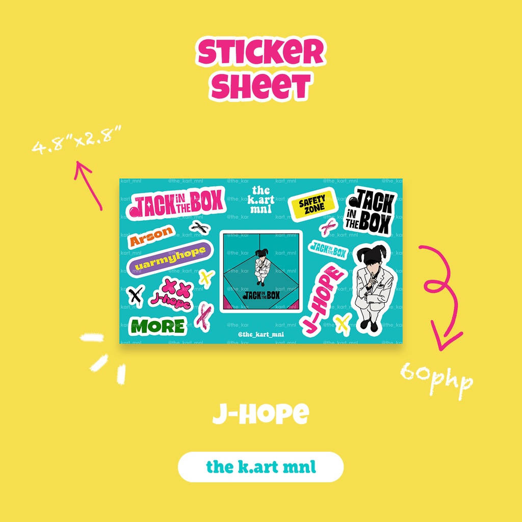 J-HOPE JACK IN THE BOX Ver. - MINI STICKER SHEET | Shopee Malaysia