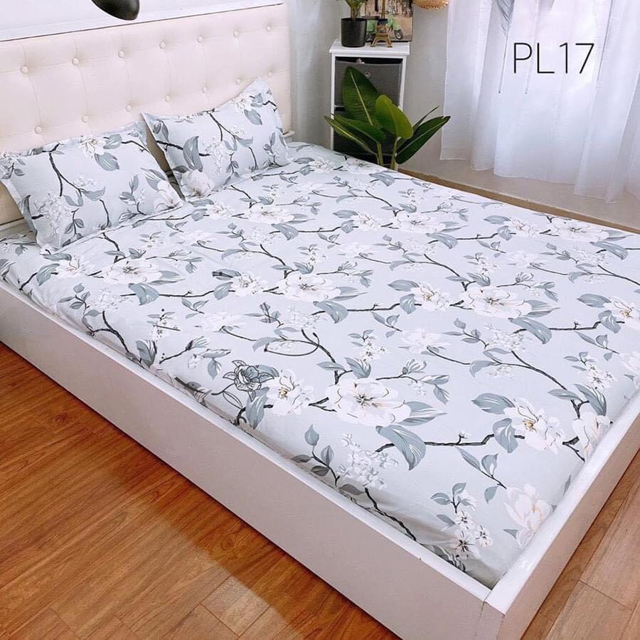 Poly Sheet Set 1m6 1m8 + 2 Pillowcases with Flower Pattern (Actual ...