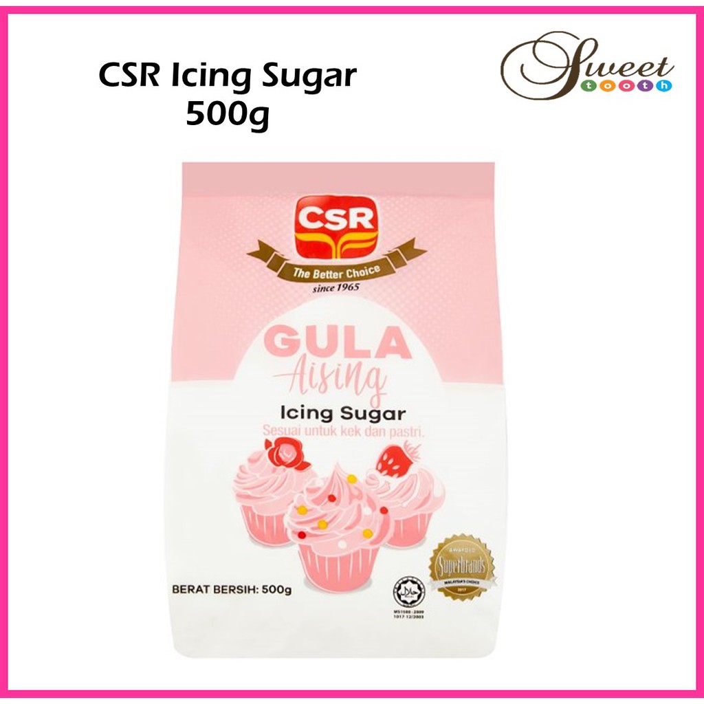 CSR Icing Sugar Gula Aising 500g | Shopee Malaysia
