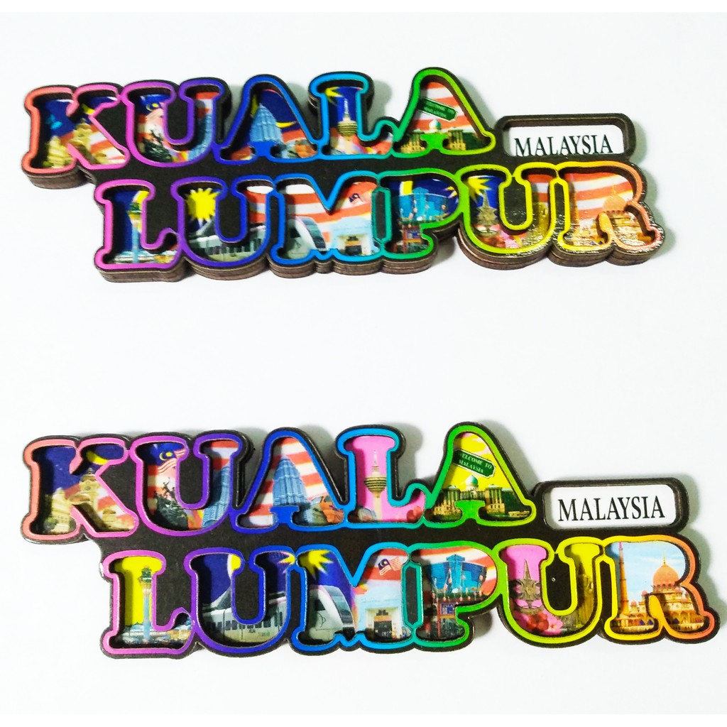 MALAYSIA SOUVENIR MDF WOOD MAGNET "KUALA LUMPUR" WORD | Shopee Malaysia