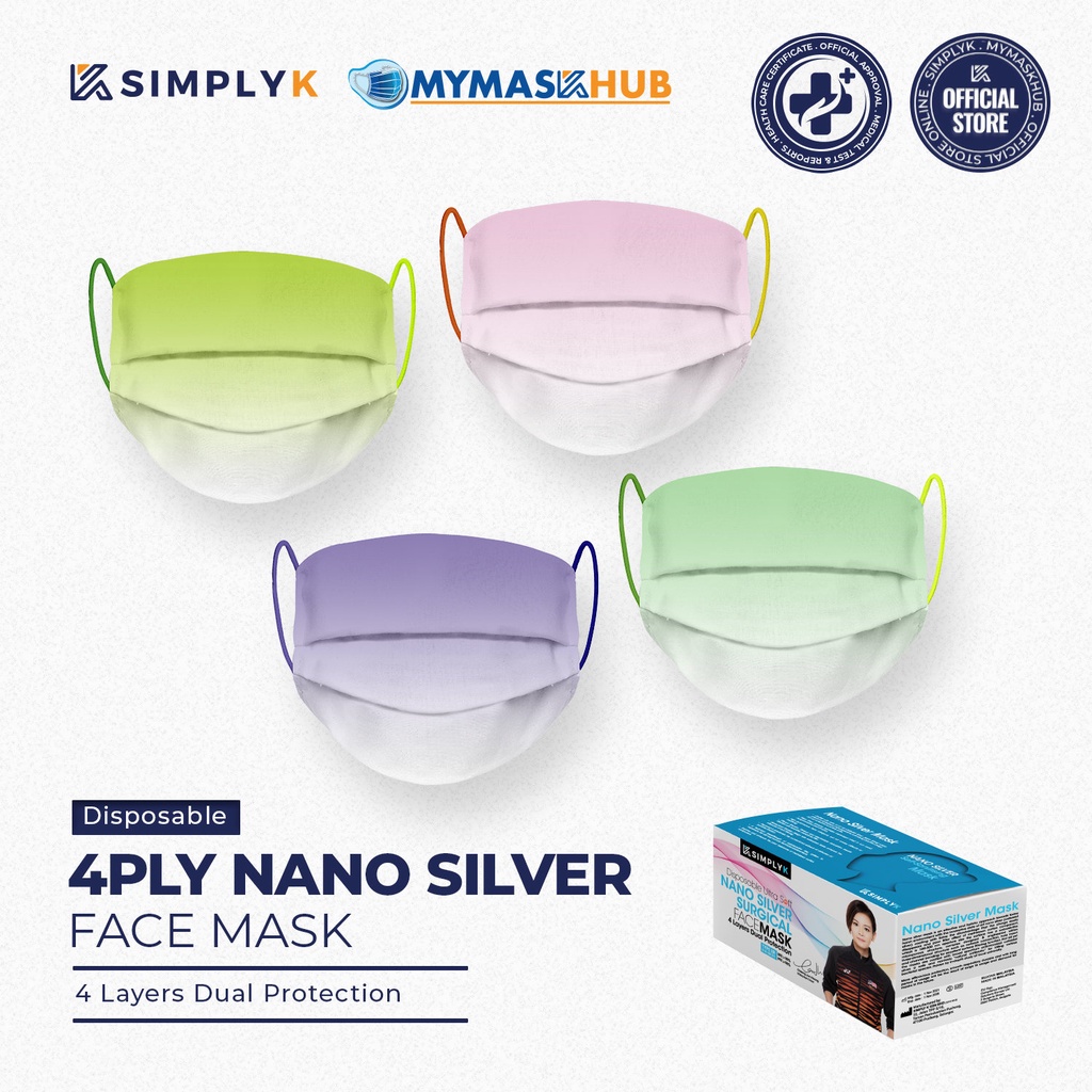 Simply K 4 Ply Nano Gradient A16 - Surgical Face Mask ( 50 Pcs ...
