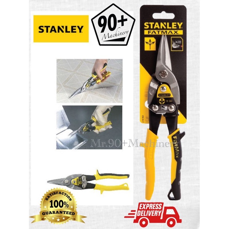 (100%Original STANLEY) Stanley Zinc Cutter Aviation Snips Straight ...