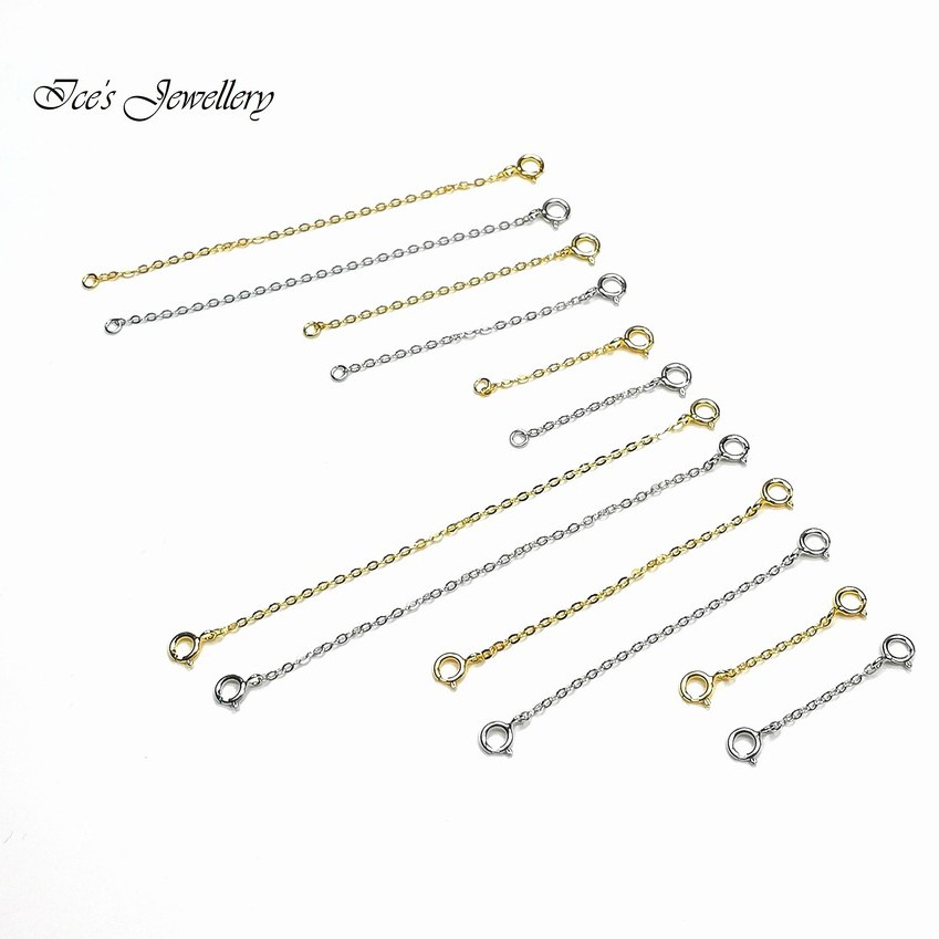 S925 Sterling Silver DIY Jewellery Extension Chain Necklace/Bracelet ...