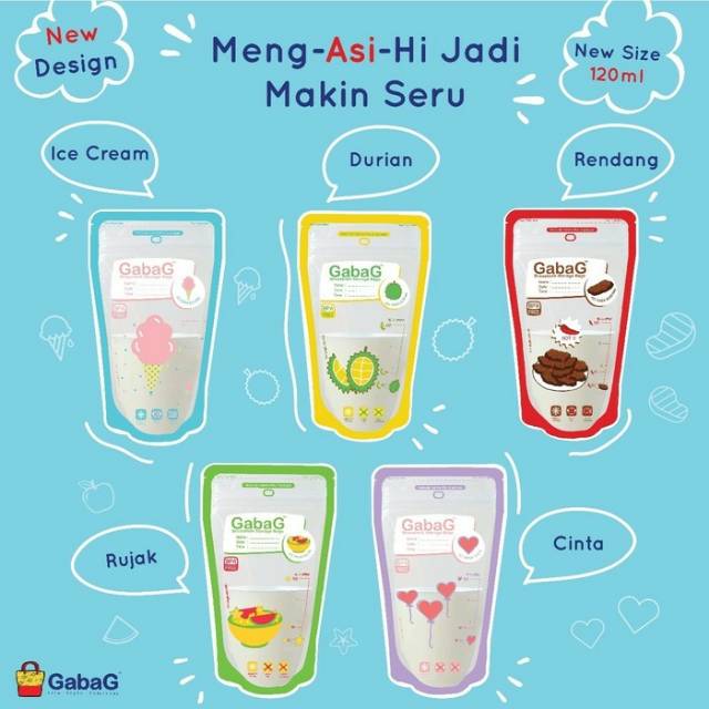 Gabag breast milk Bag 120ml/Gabag breast milk storage 120ml | Shopee ...
